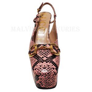 Gucci | Shoes | Gucci Shoes Python Print Leather W Horsebit Platform ...